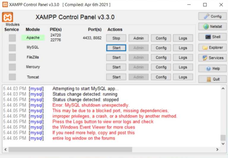 Por qué MySQL a veces no inicia en XAMPP: Causas comunes y soluciones ...